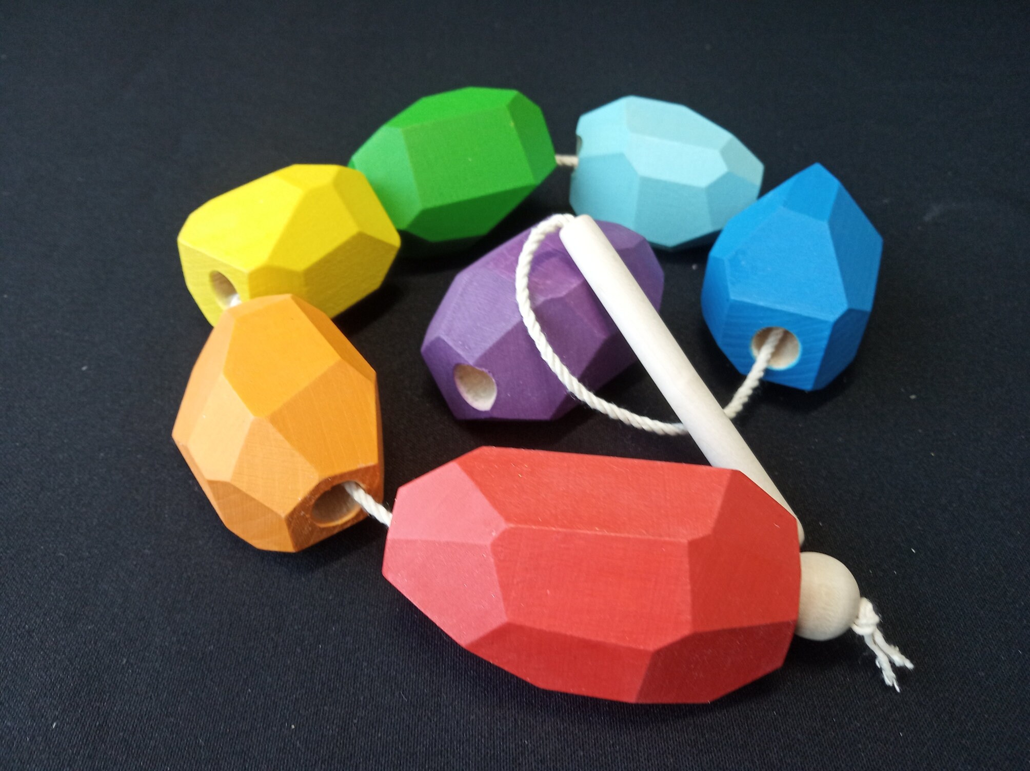 Wood Lacing Toy Balancing Stones Learning Toy Child | Etsy