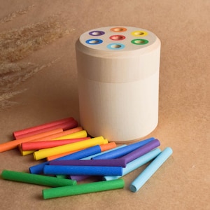 Matchstick Color Drop Sorter Toy Baby Development Learning Game ...
