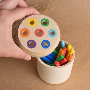Matchstick Color Drop Sorter Toy Baby Development Learning Game ...