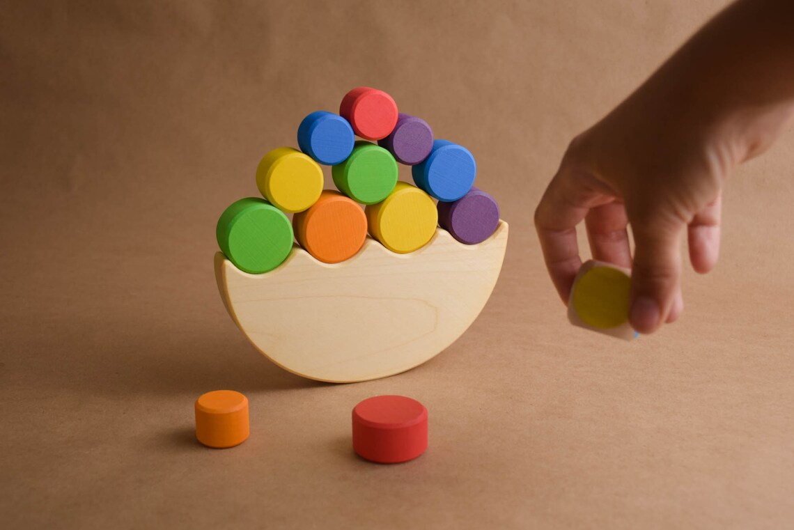 Wooden Stacking Toy Party Games Kids Learning Toys Child | Etsy