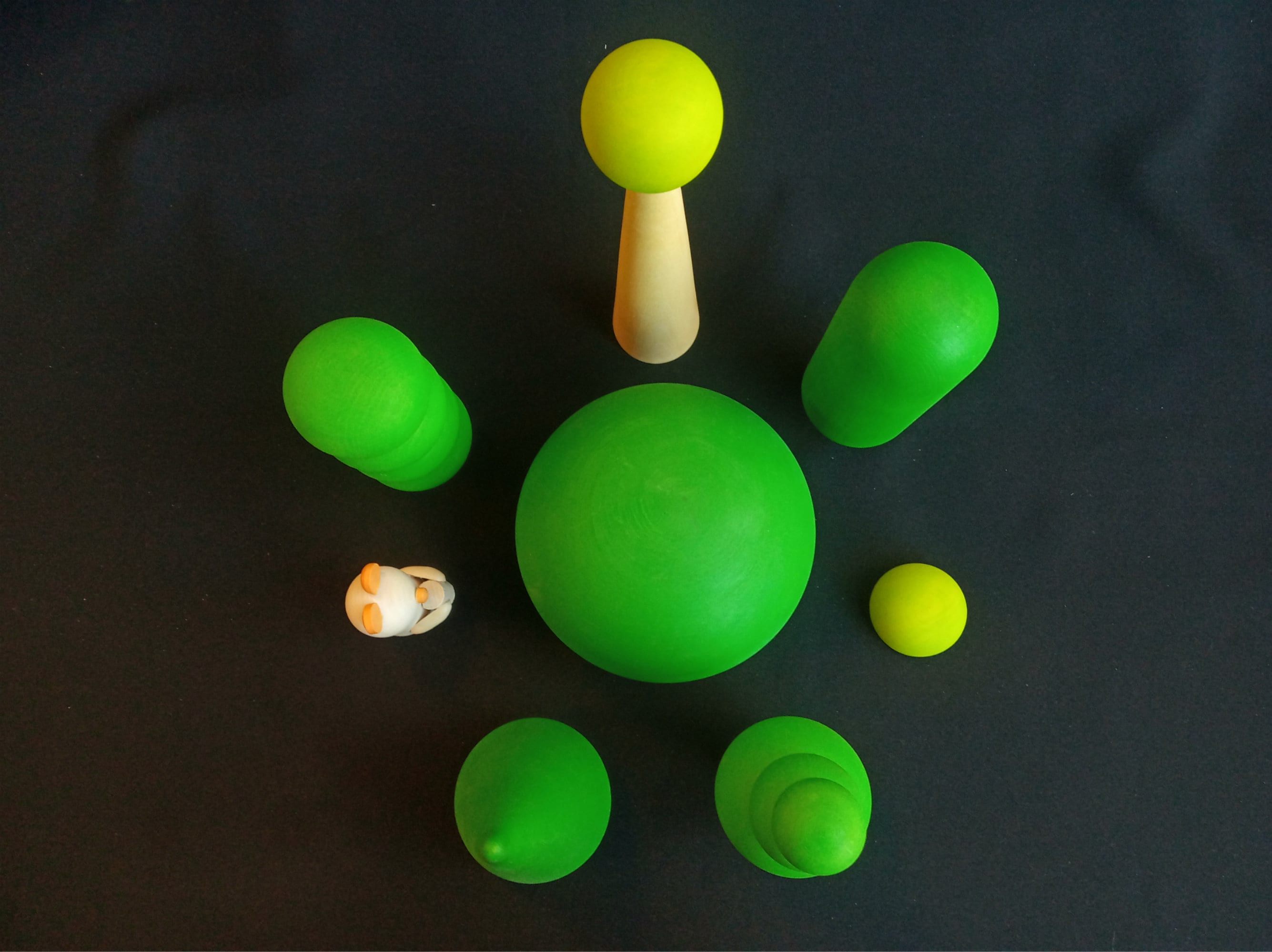 Wooden Tree Toy Set Woodland Trees Playset Nursery Decor | Etsy