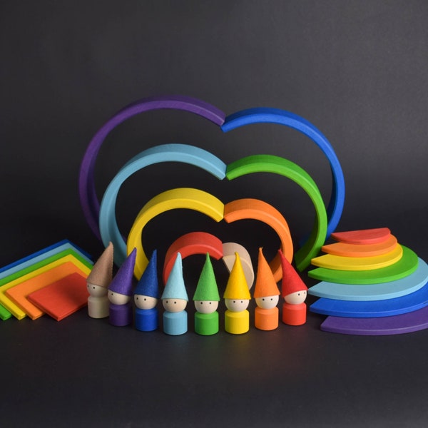 Wooden Rainbow Stacker - Etsy