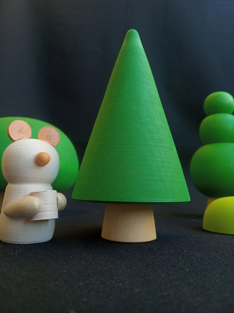 Wooden Tree Toy Set Woodland Trees Playset Nursery Decor | Etsy