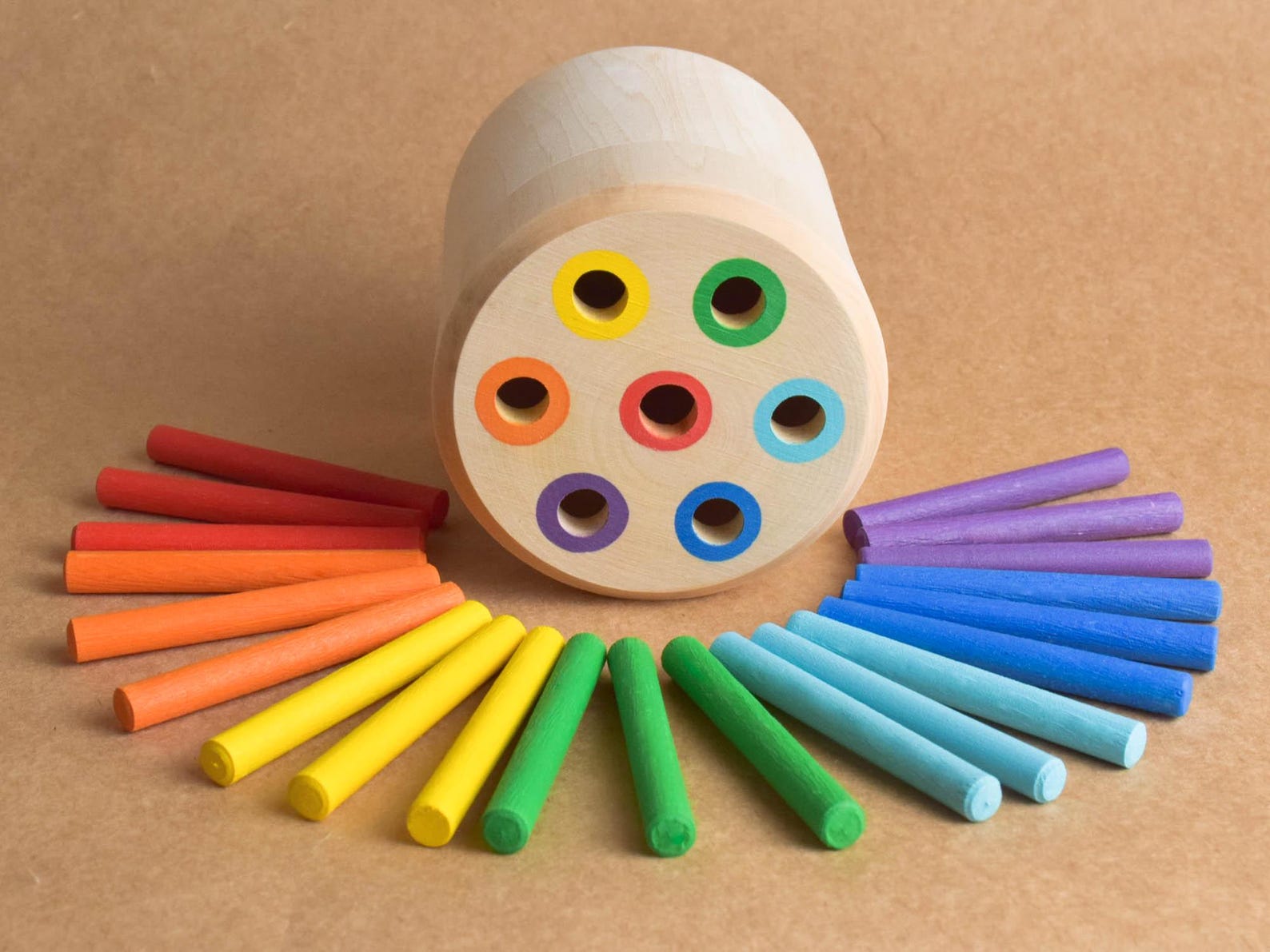 Matchstick Color Drop Sorter Toy Baby Development Learning Game ...