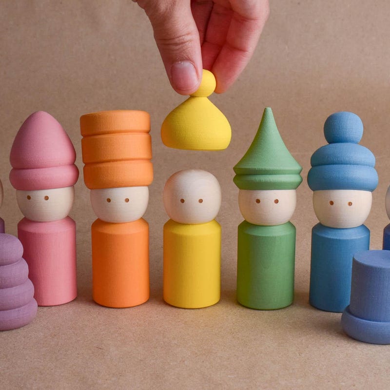 Peg Dolls Set for Boys - Etsy