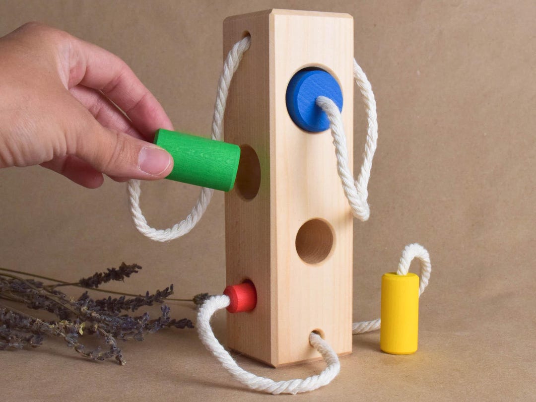 Montessori Color Sorting Activities for Preschoolers Rainbow Wood Block ...