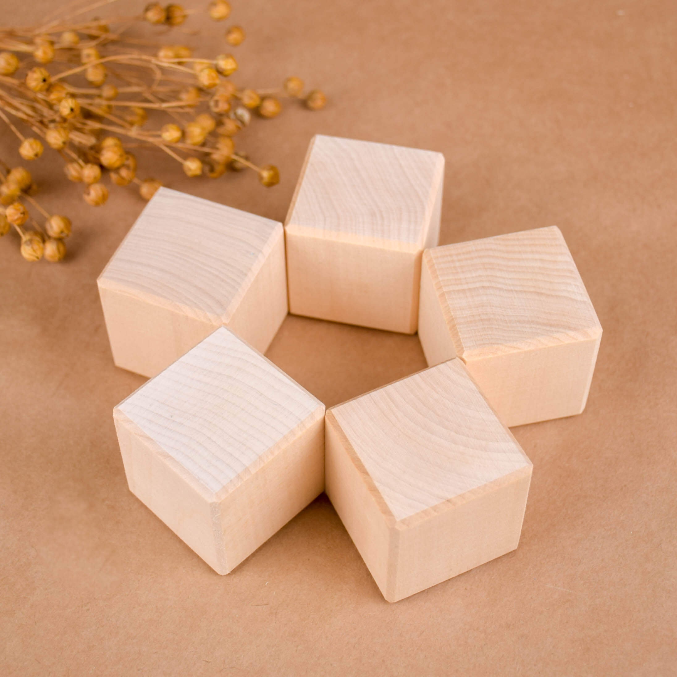 Wood Baby Square Building Blocks Toy Set Montessori Baby | Etsy