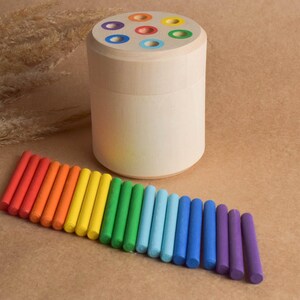 Matchstick Color Drop Sorter Toy Baby Development Learning Game ...