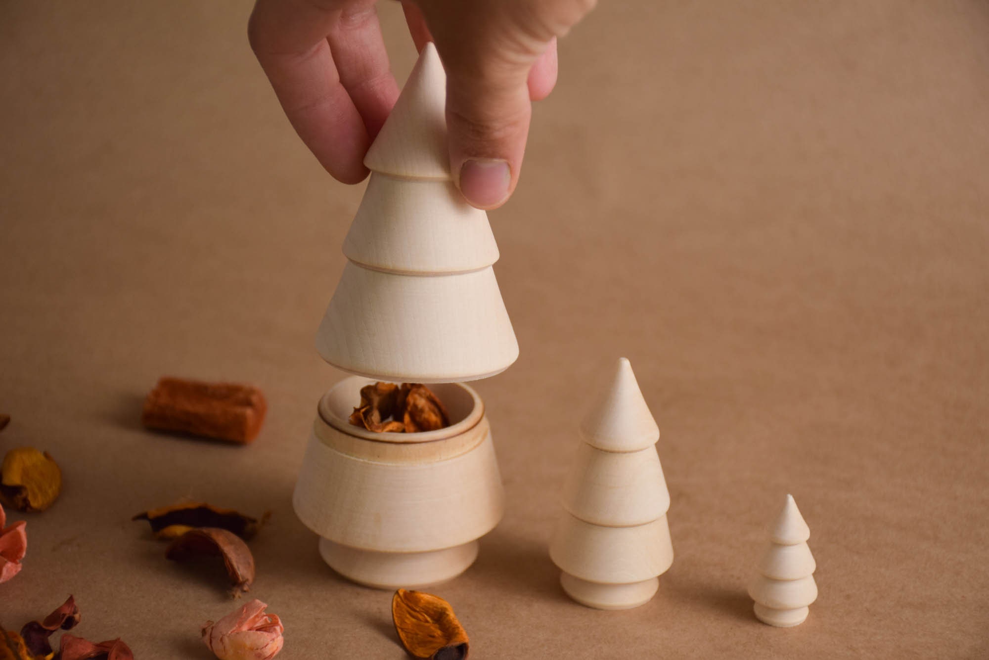 Wooden Tree Toy Set OPENING Woodland Trees Playset Nursery | Etsy