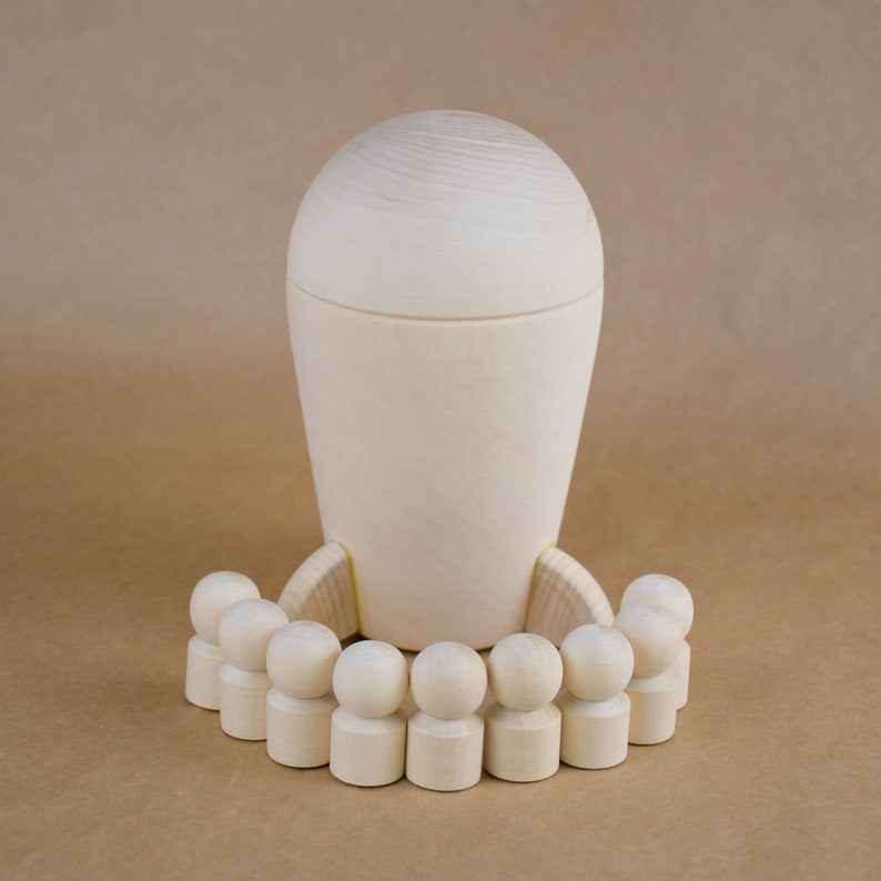 Wooden Rocket Toy & Alien Peg Dolls Set Stacker Toy Space | Etsy