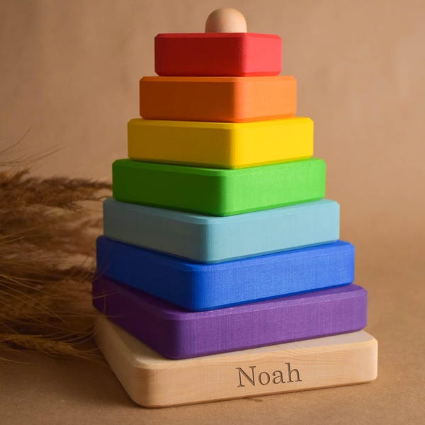 Wooden Ring Stacker - Etsy