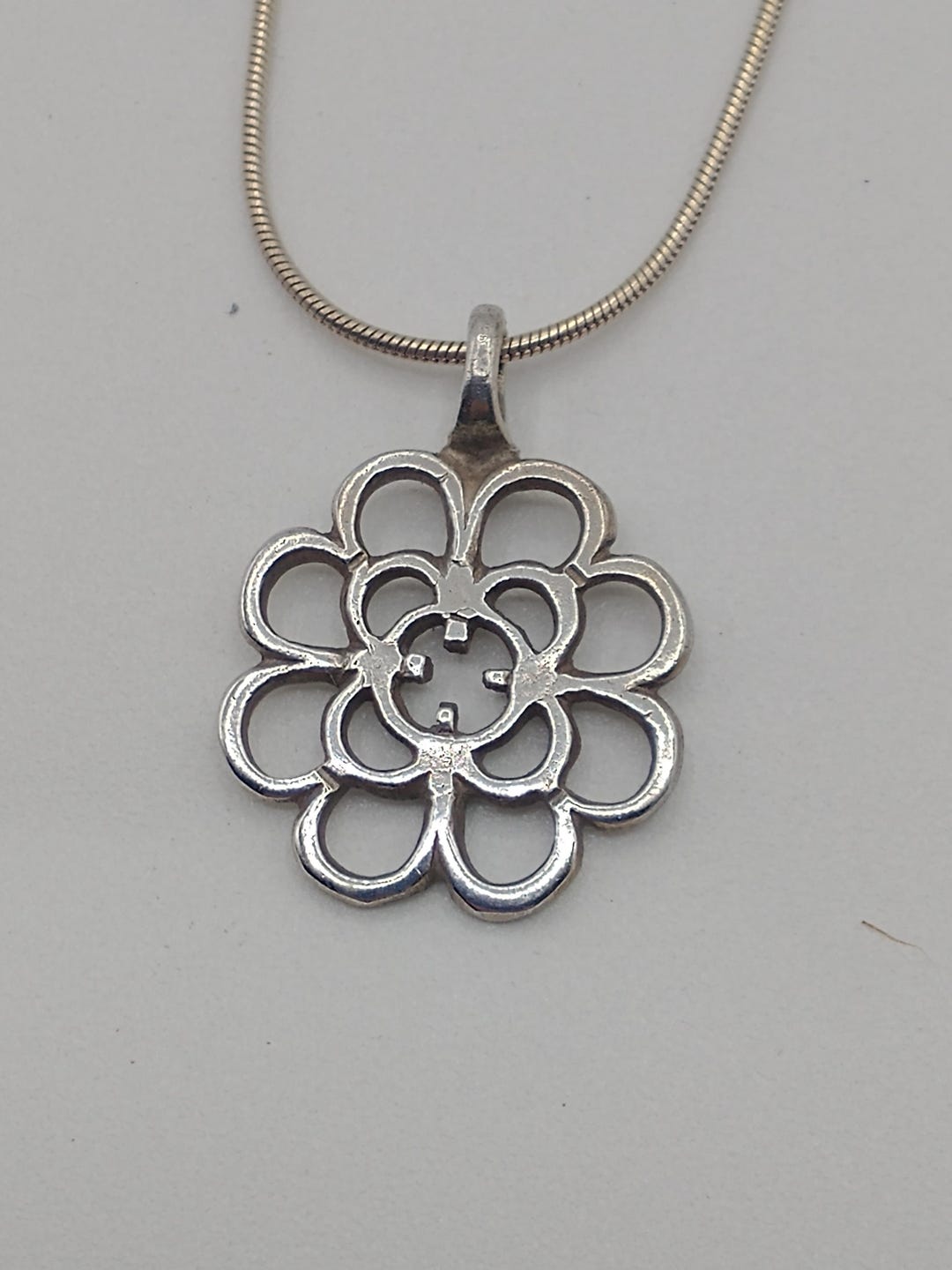 Inga-britt Dahlquist (IBE) Silver Pendant and Sterling Silver Chain ...