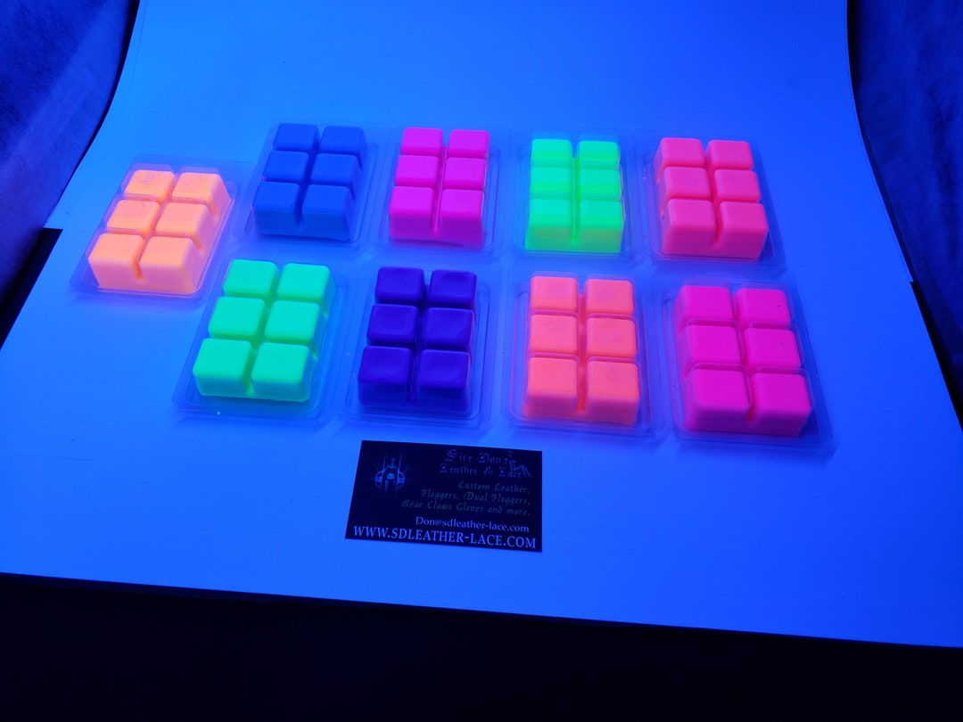 5 Colors Uv/neon Wax ASSORTED 6 Cavity Clamshell Approx 2.5 Oz BDSM Wax ...