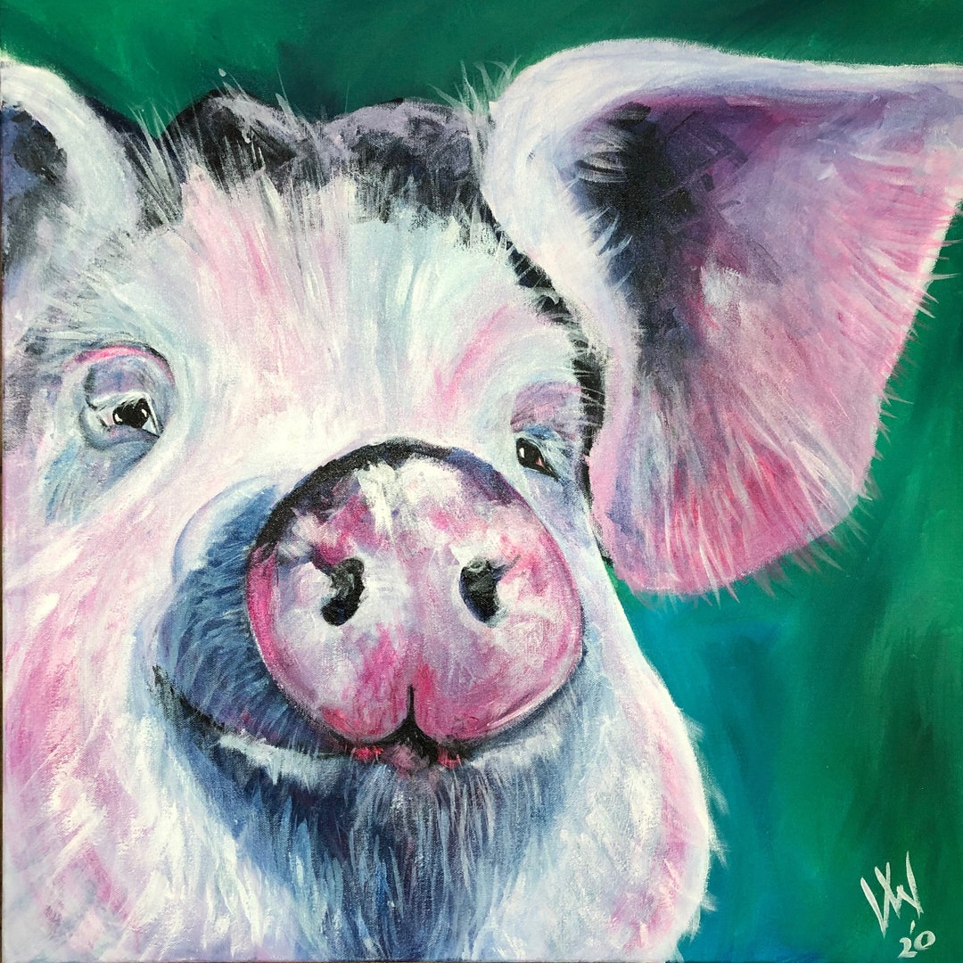 Jimmy Pig Giclee Print original Art by Verity - Etsy