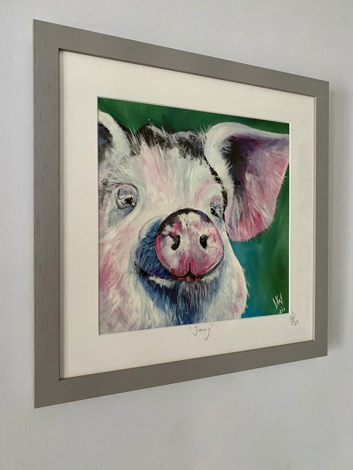 Jimmy Pig Giclee Print original Art by Verity - Etsy