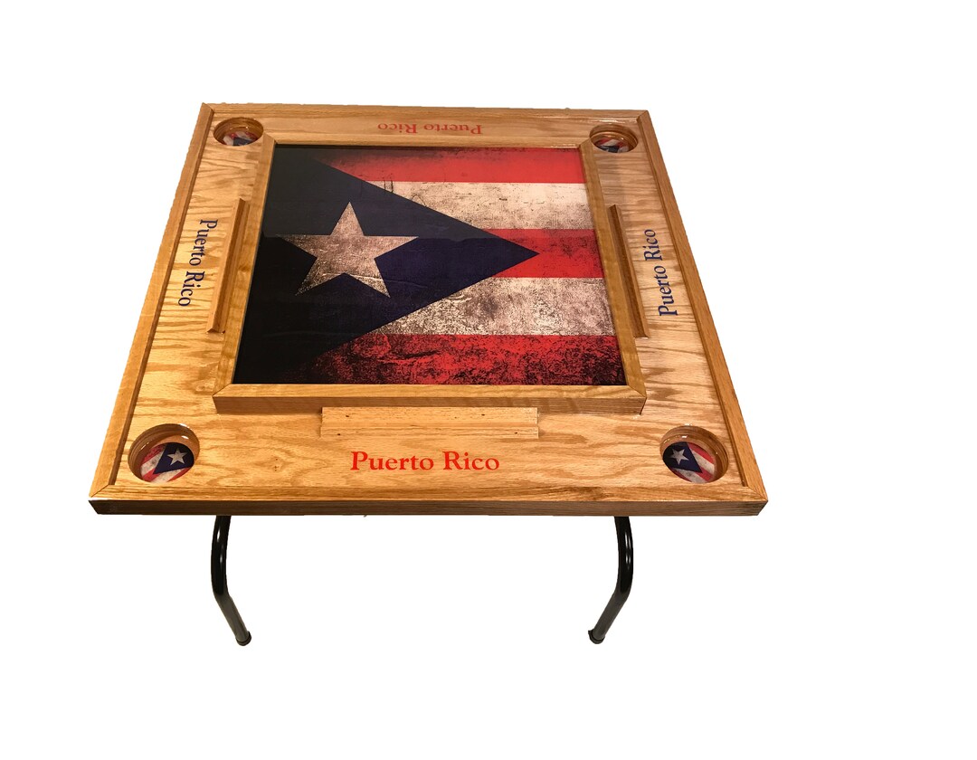 Vintage Puerto Rico Flag Domino Table - Etsy