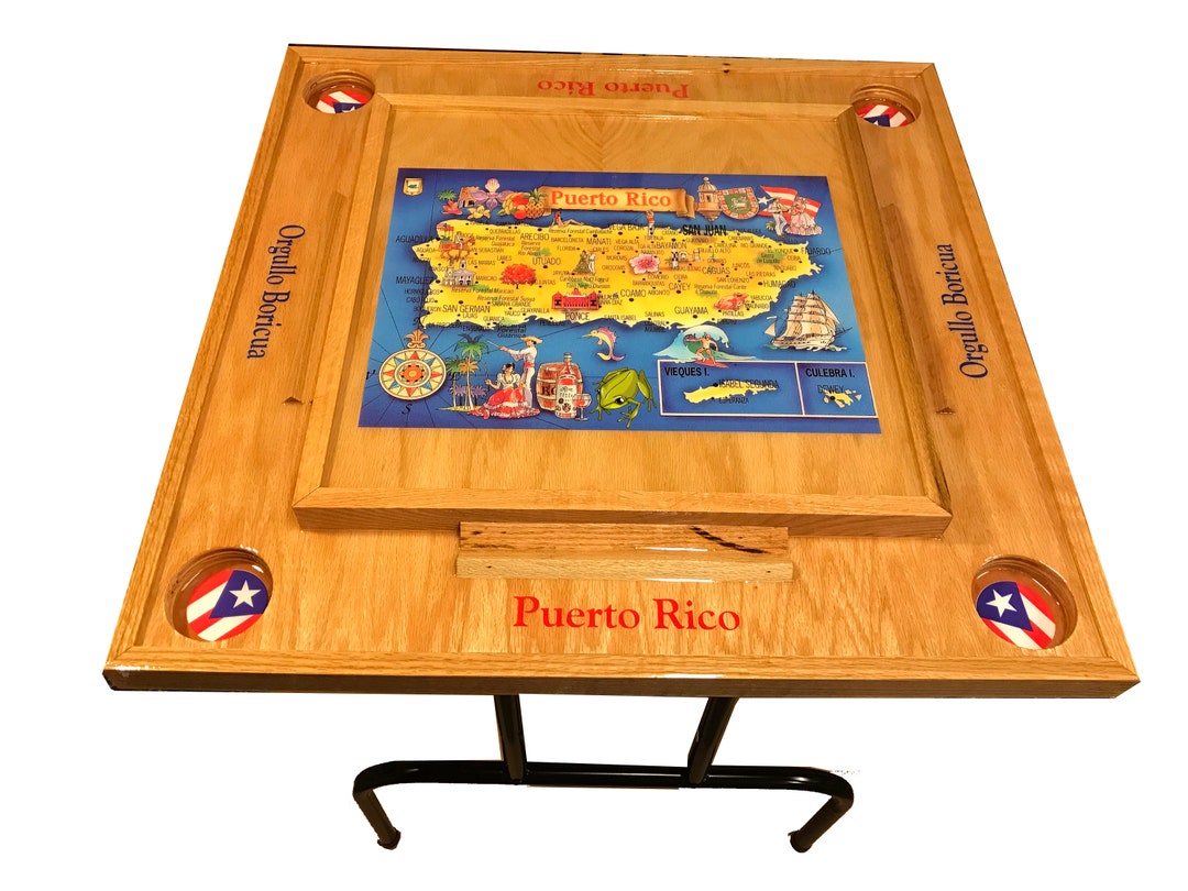 Puerto Rico Map Domino Table - Etsy