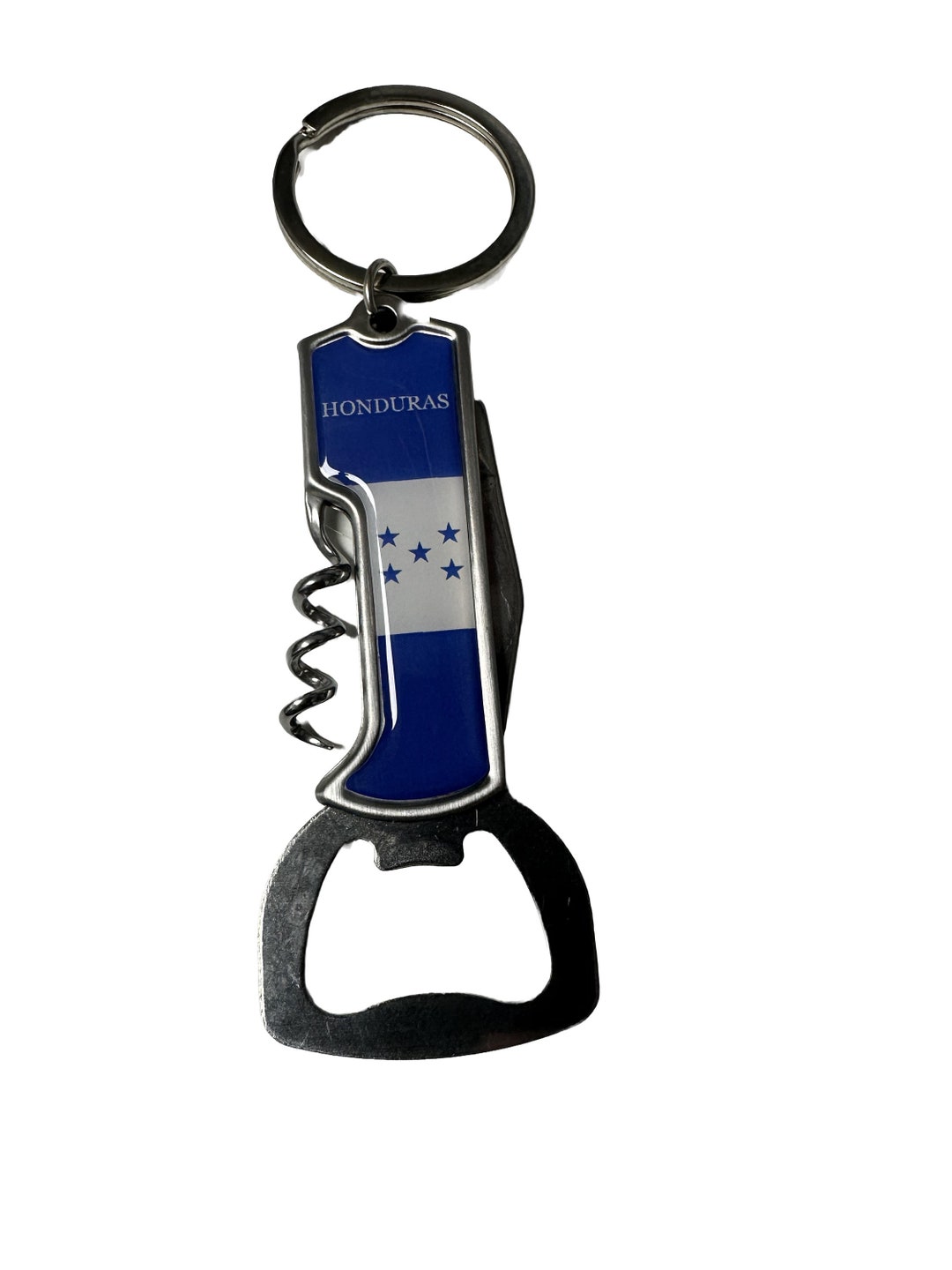 Honduras Bottle Opener Keychain - Etsy