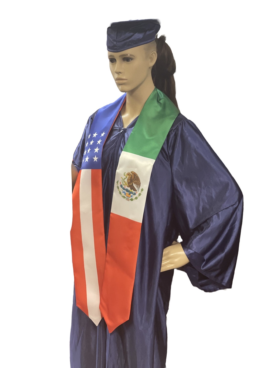 Graduation Stole/sash USA & Mexico Flag - Etsy