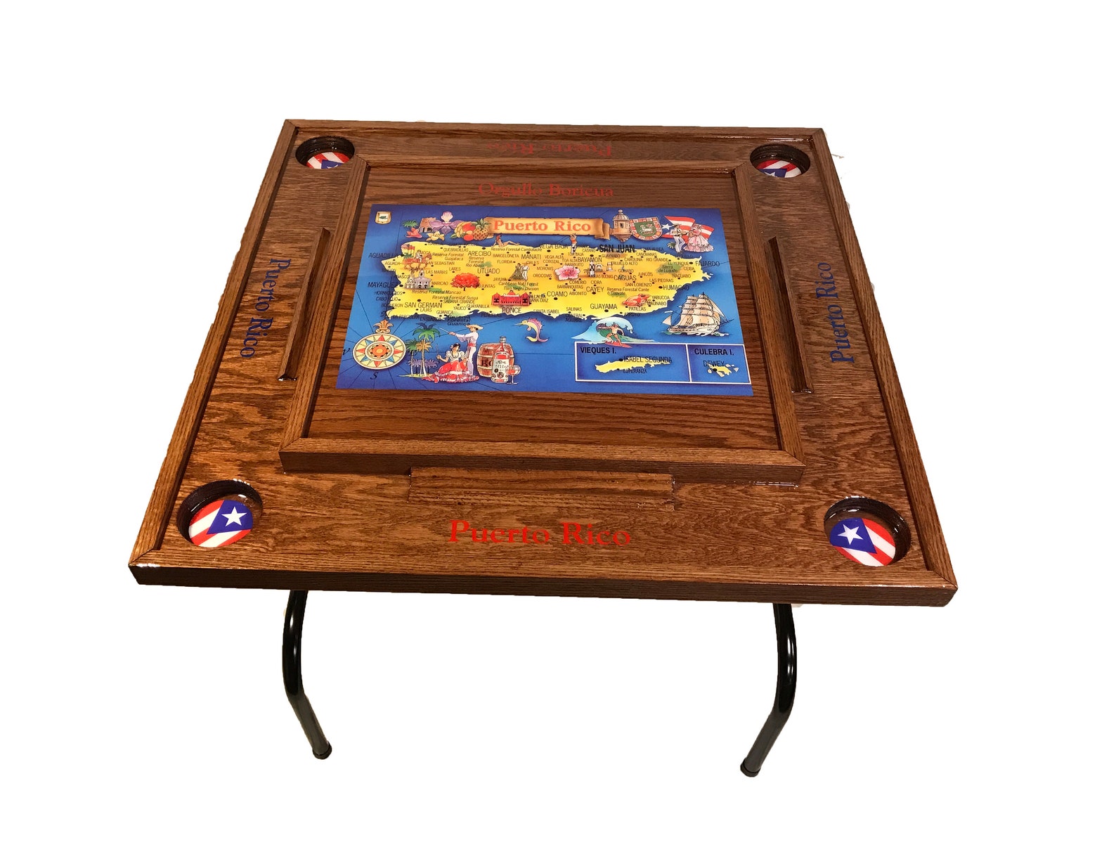 Puerto Rico Map Domino Table - Etsy