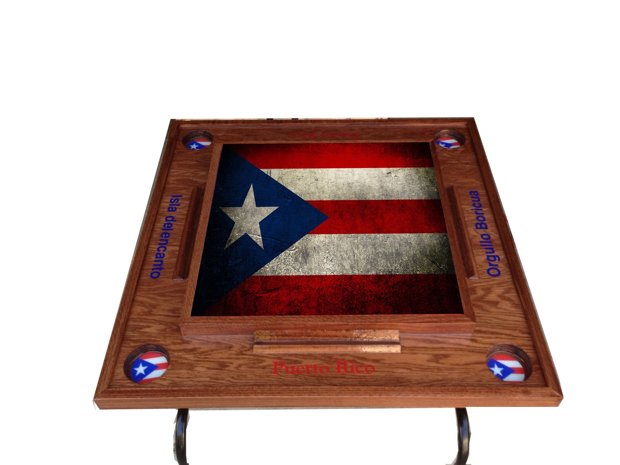 Vintage Puerto Rico Flag Domino Table | Etsy