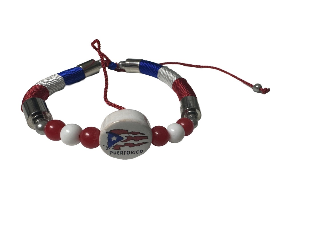 Puerto Rico Flag Bracelet Hand Made - Etsy