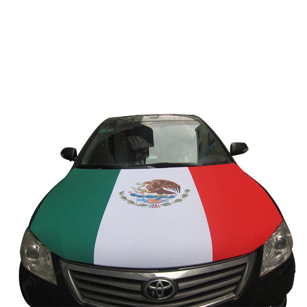 Mexico Flag Car Hood Cover 3.3X5FT 100% Polyester,elastic Fabrics Can ...