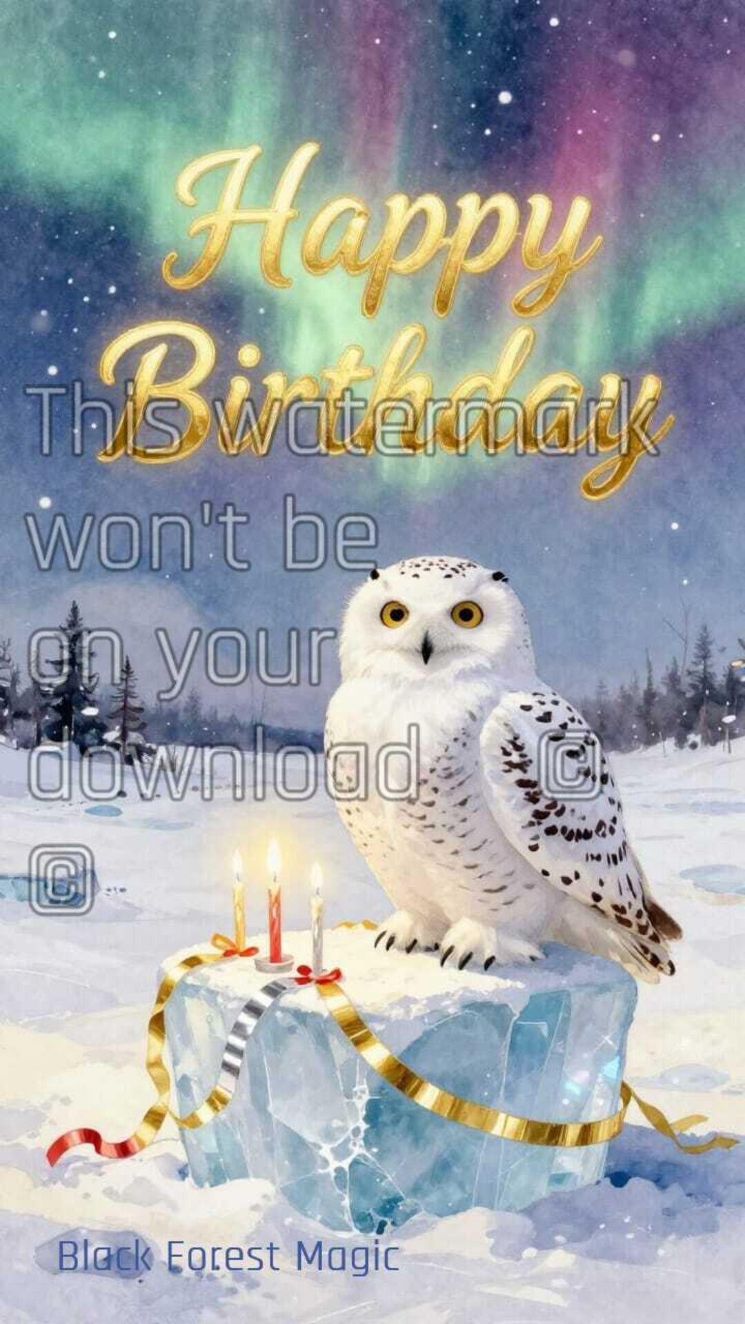 Birthday Card, Animated Snowy Owl E-card With Sound for Happy Birthday ...