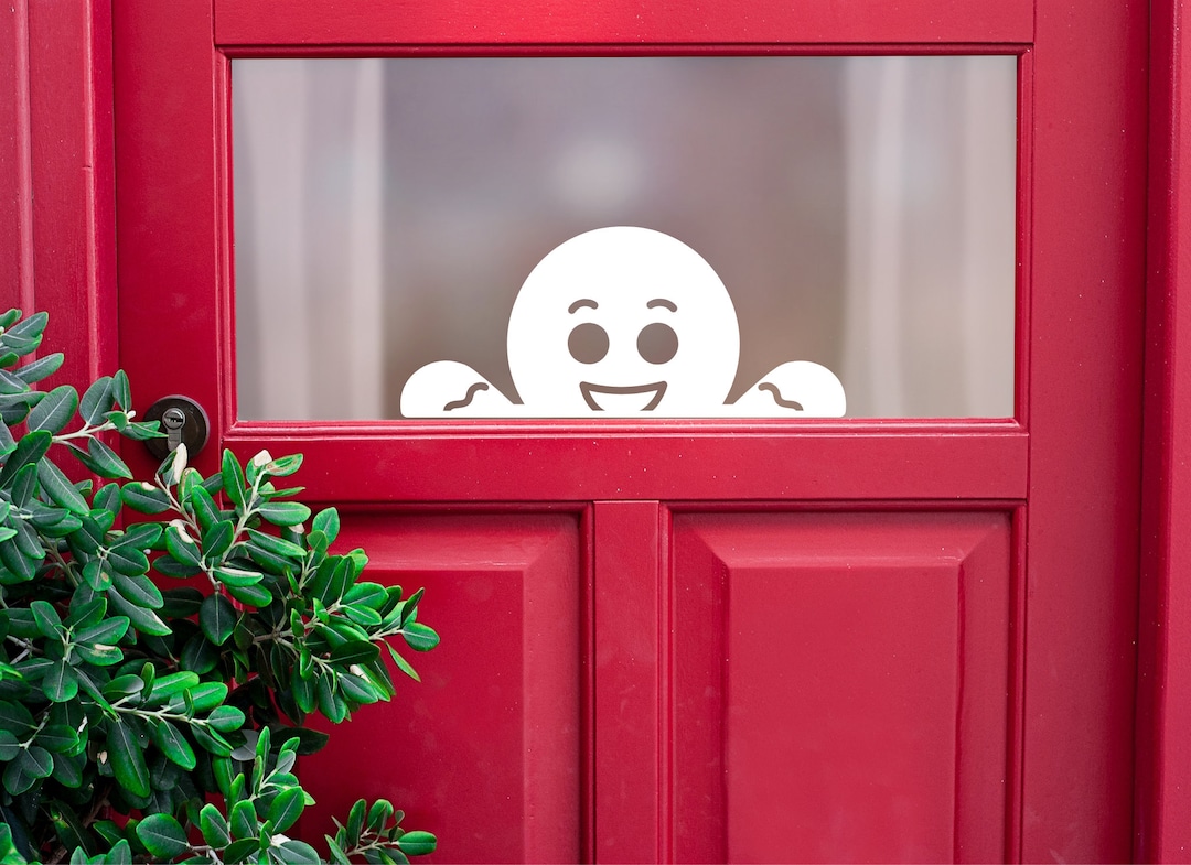 Peeking Gingerbread Man Window Cling Stickers, Cookie, Winter Window ...