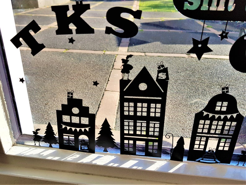 Peeking Gingerbread Man Window Cling Stickers Cookie Winter | Etsy