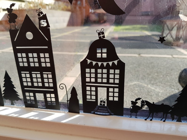 Peeking Gingerbread Man Window Cling Stickers Cookie Winter | Etsy