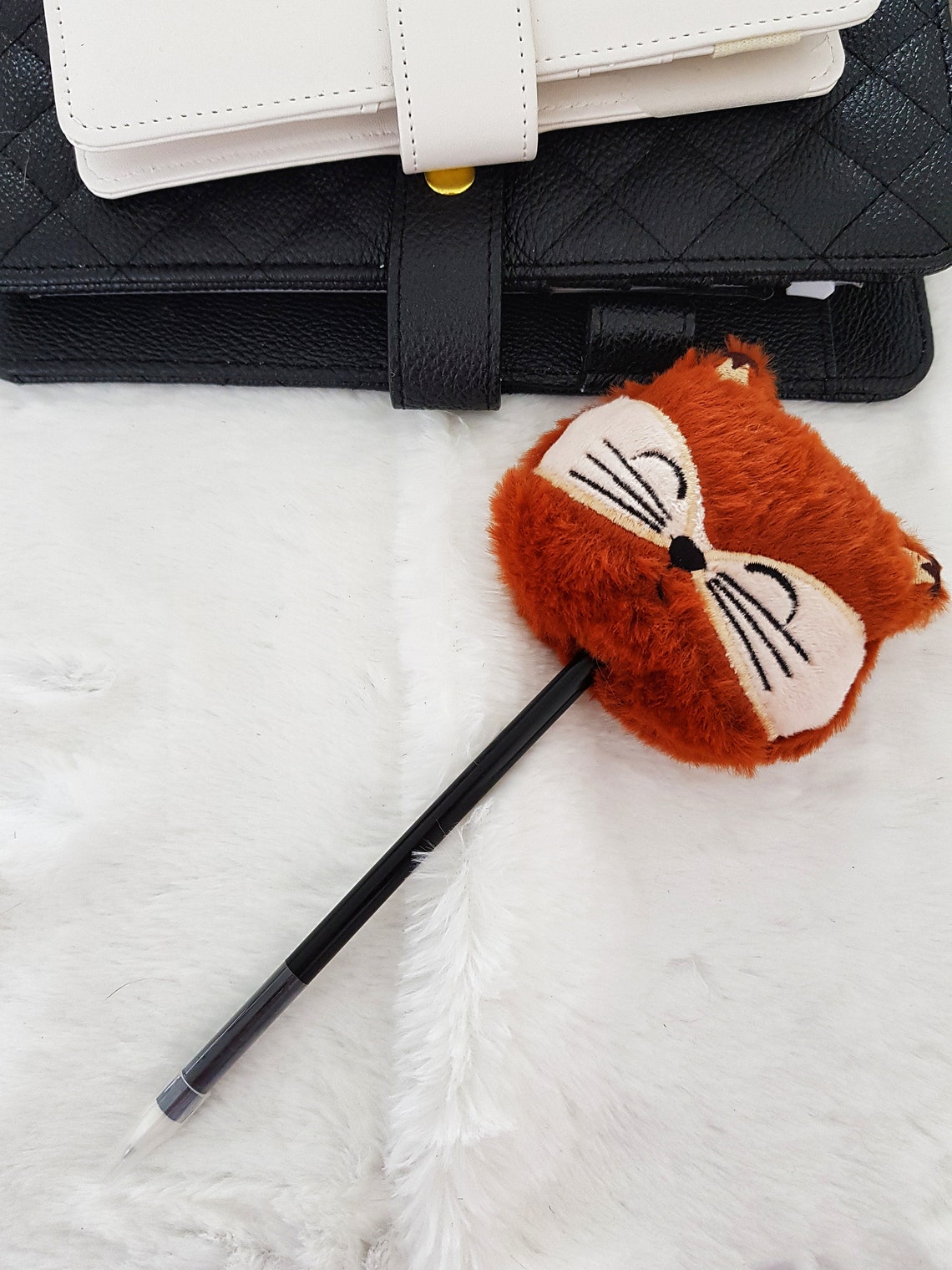 Fluffy Fox Ballpoint Pen Cute Fox Pen Kawaii Fall - Etsy