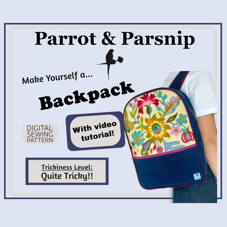 Backpack Sewing Pattern, PDF Digital Printable Download. - Etsy