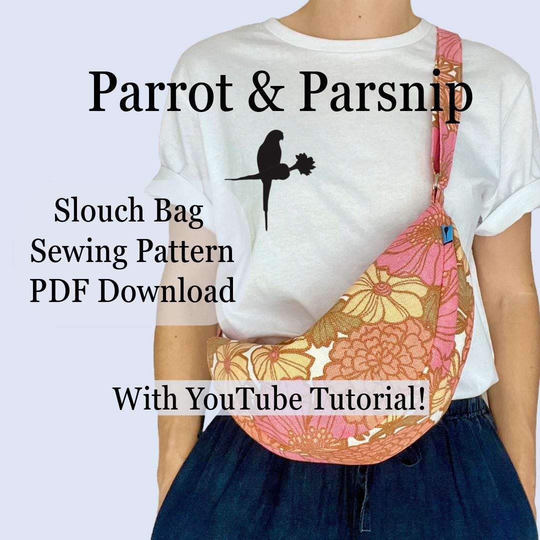 Slouch Bag Sewing Pattern, PDF Printable Download, With Youtube Video ...