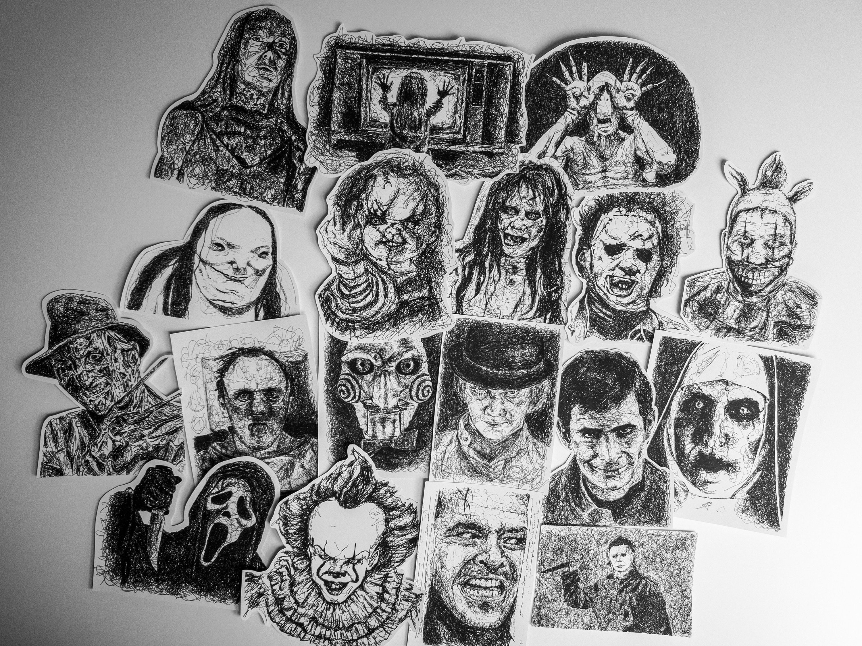 Halloween Horror Character Pack Paper Stickers, Labels & Tags etna.com.pe