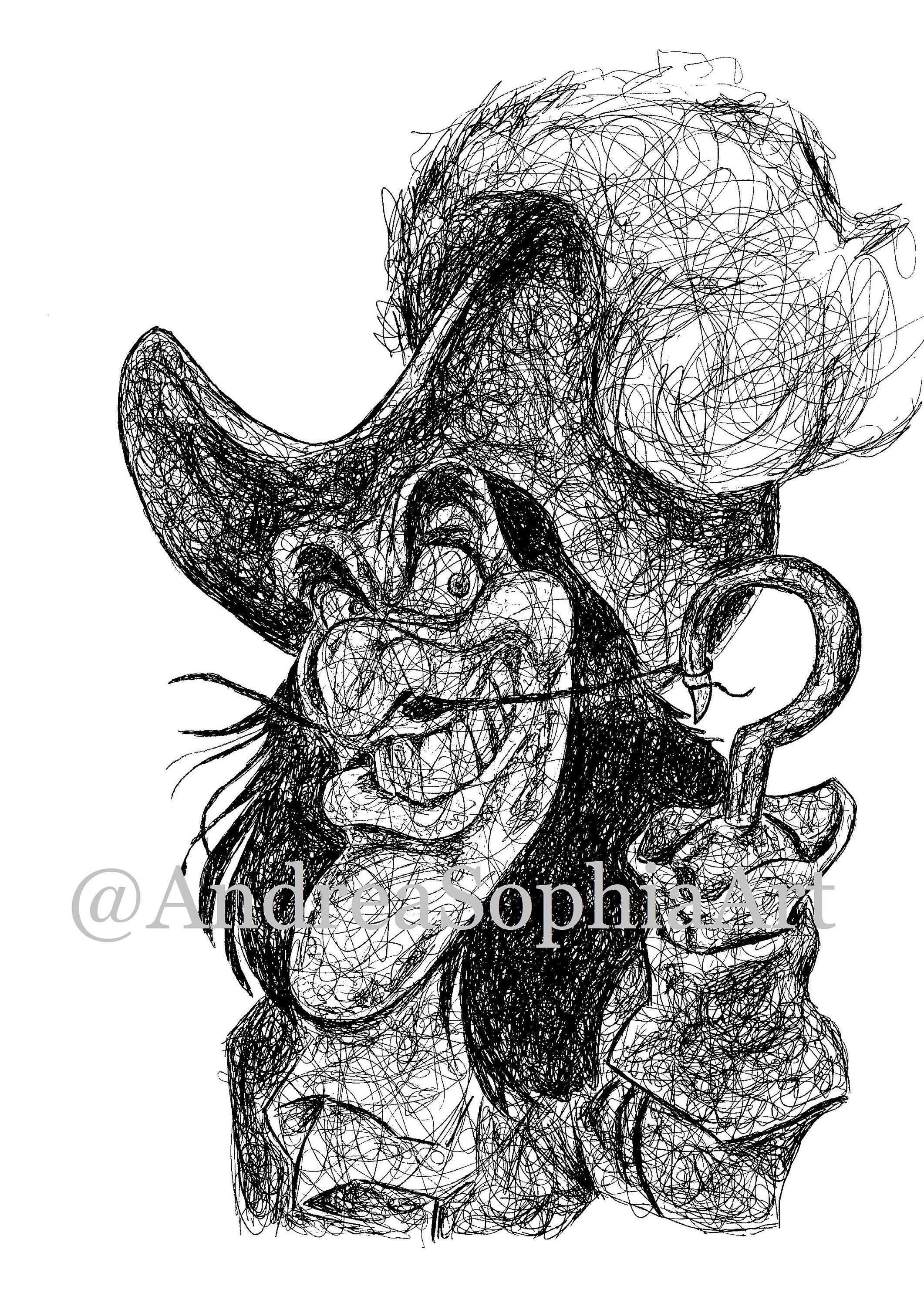 Peter Pan Black And White Outline