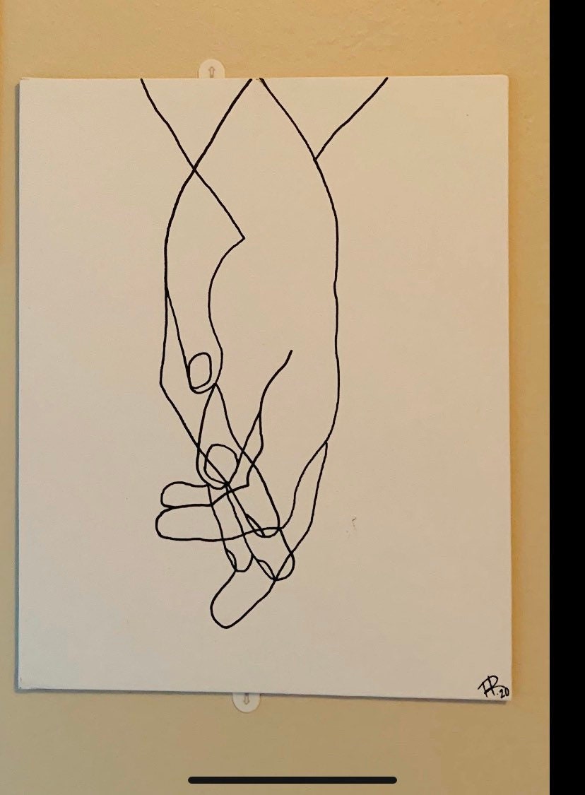 Minimal Line Art Painting - Etsy