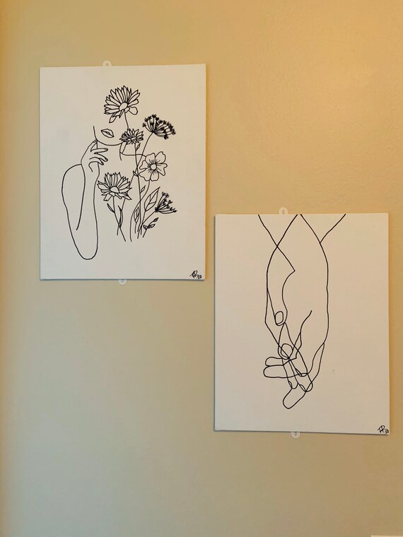 Minimal Line Art Paintings Bundle | Etsy