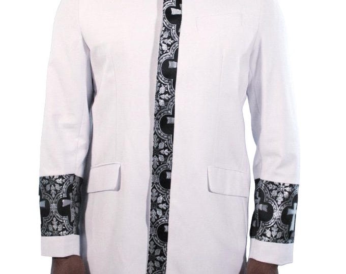 Men's Clergy Frock Jacket - Black/purple - Lord Peace Clergy ...