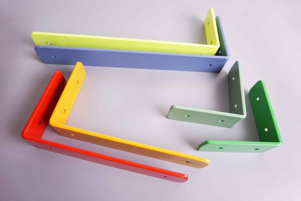 Heavy Duty Shelf Brackets / Colourful Shelving Bracket - Etsy UK
