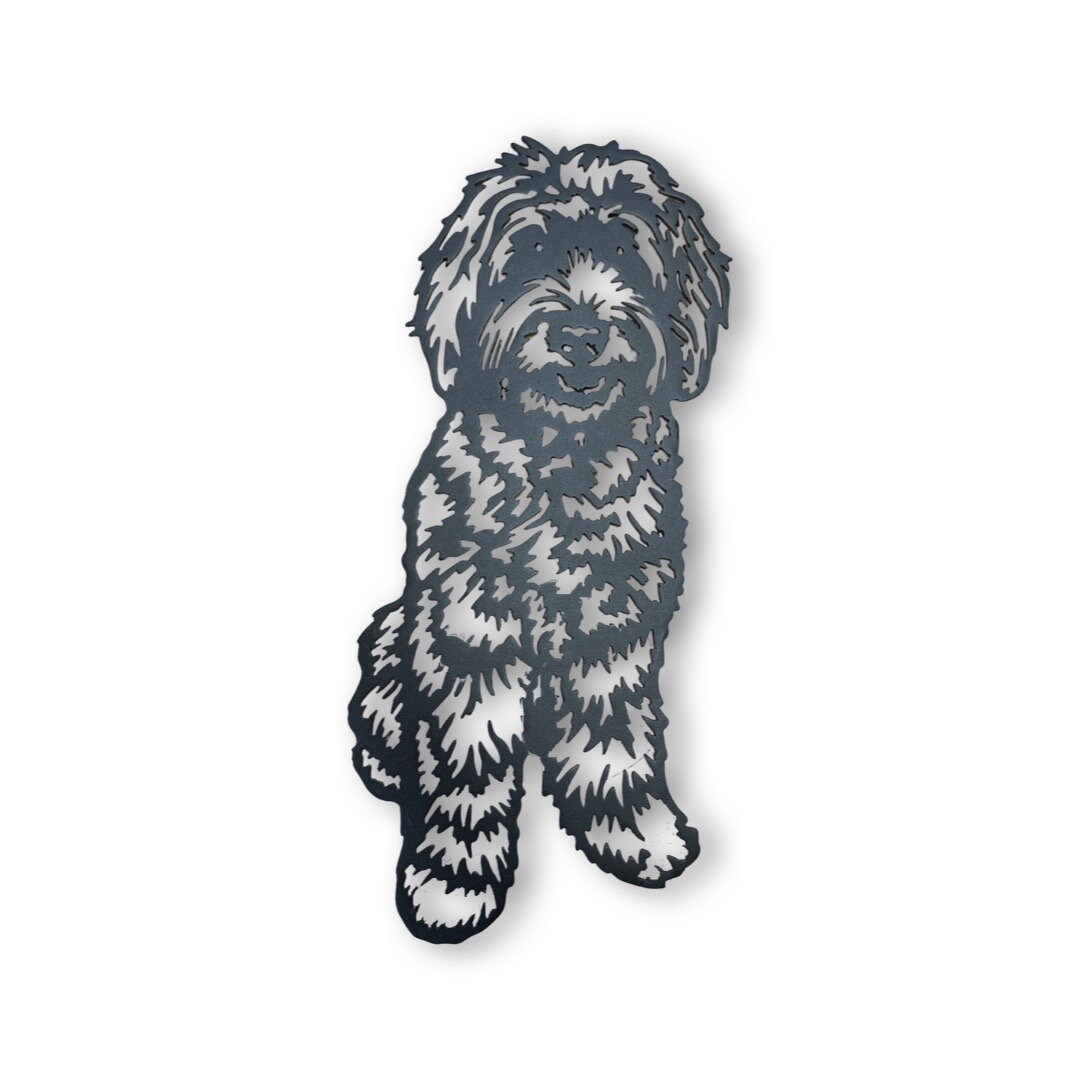 Labradoodle - Sitting - Metal Face Wall Art / Garden Sculpture - Etsy UK