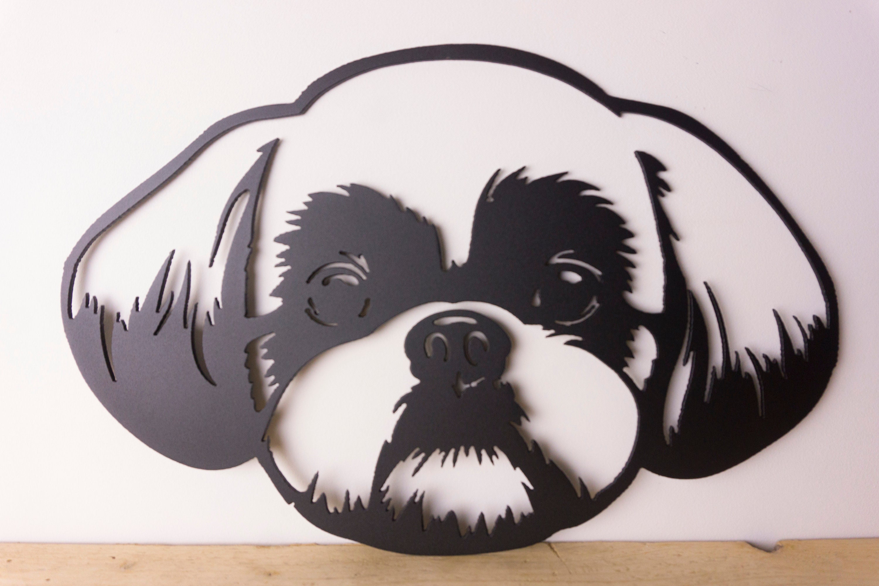 Shih Tzu Wall Art / Escultura de jardín - Etsy España