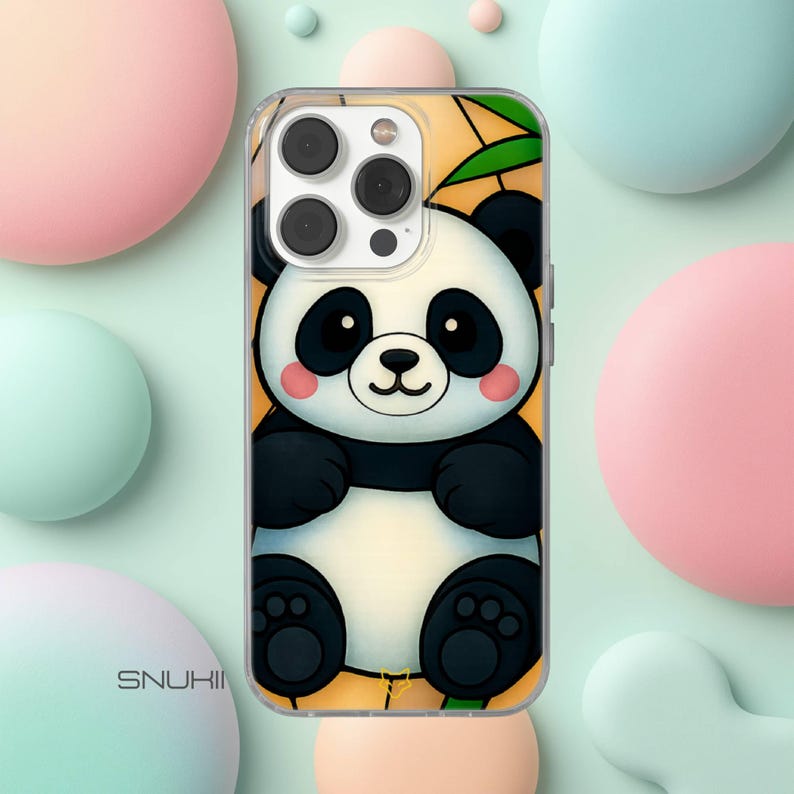 Capa para celular com estampa de panda, capa para amantes de animais ...