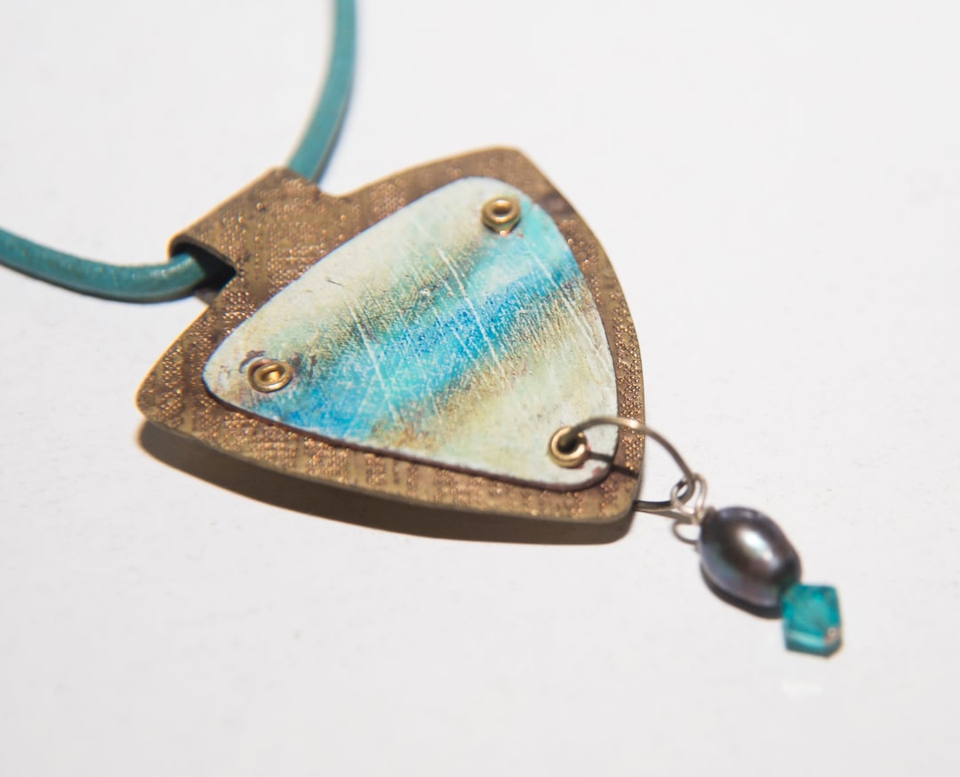 Colored Pencil on Copper Pendant - Etsy