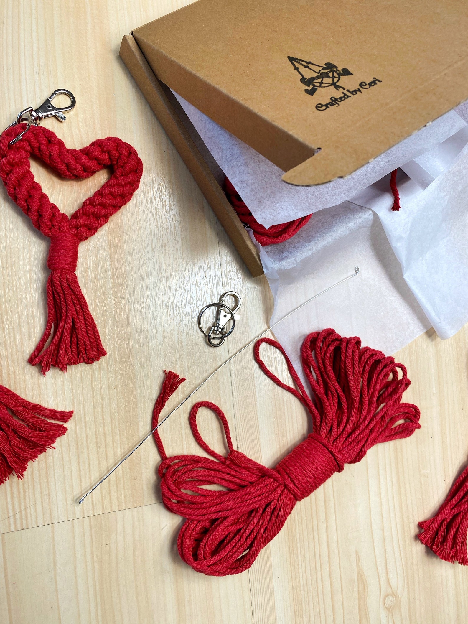 Macrame Heart PDF Pattern Easy Valentines Keychain Tutorial - Etsy