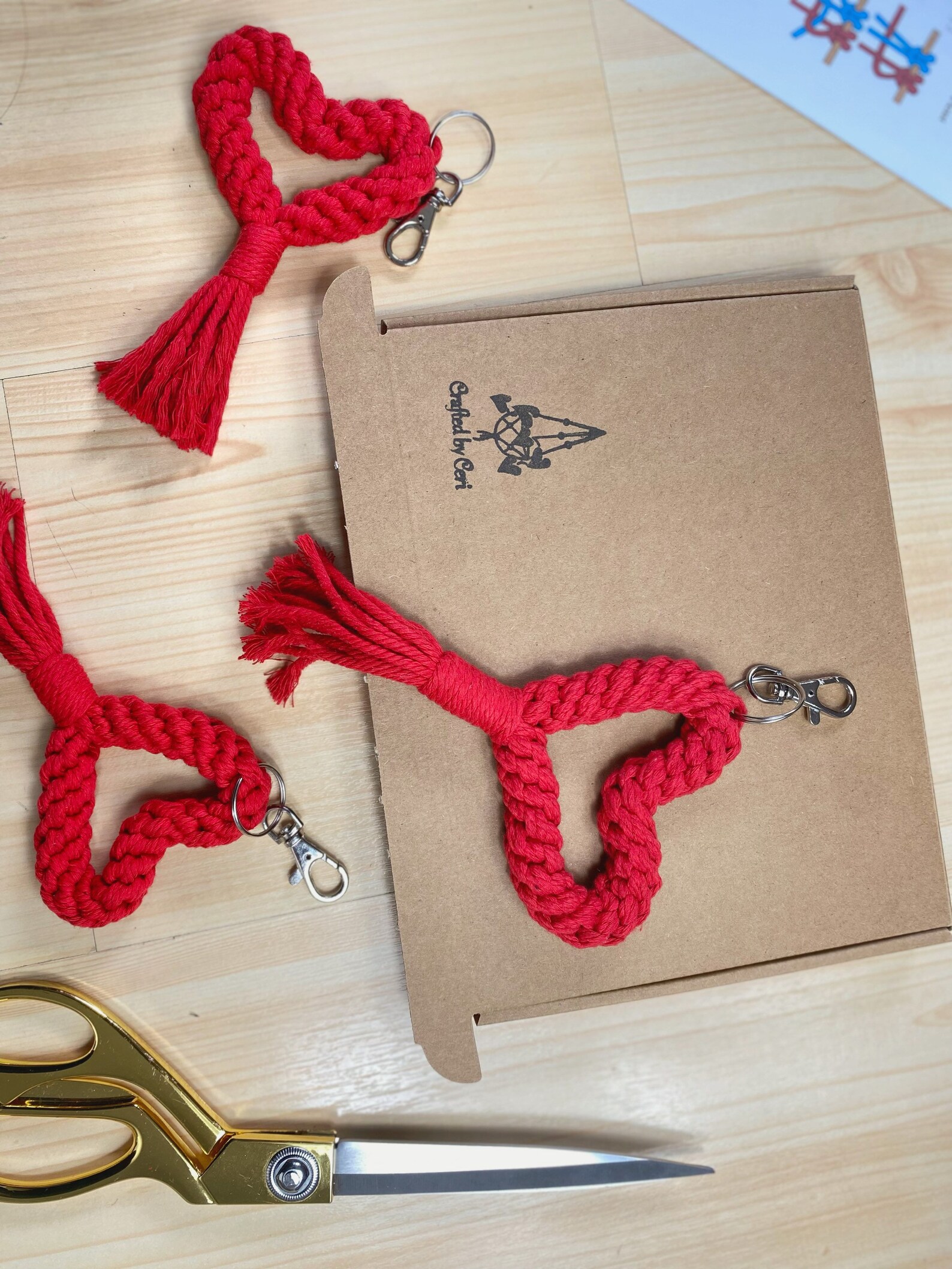 Macrame Heart PDF Pattern Easy Valentines Keychain Tutorial - Etsy