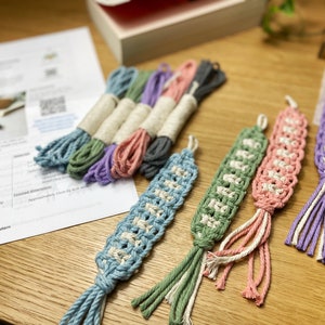 Macrame Bookmark Easy DIY Kit - Mixed Colours - Etsy