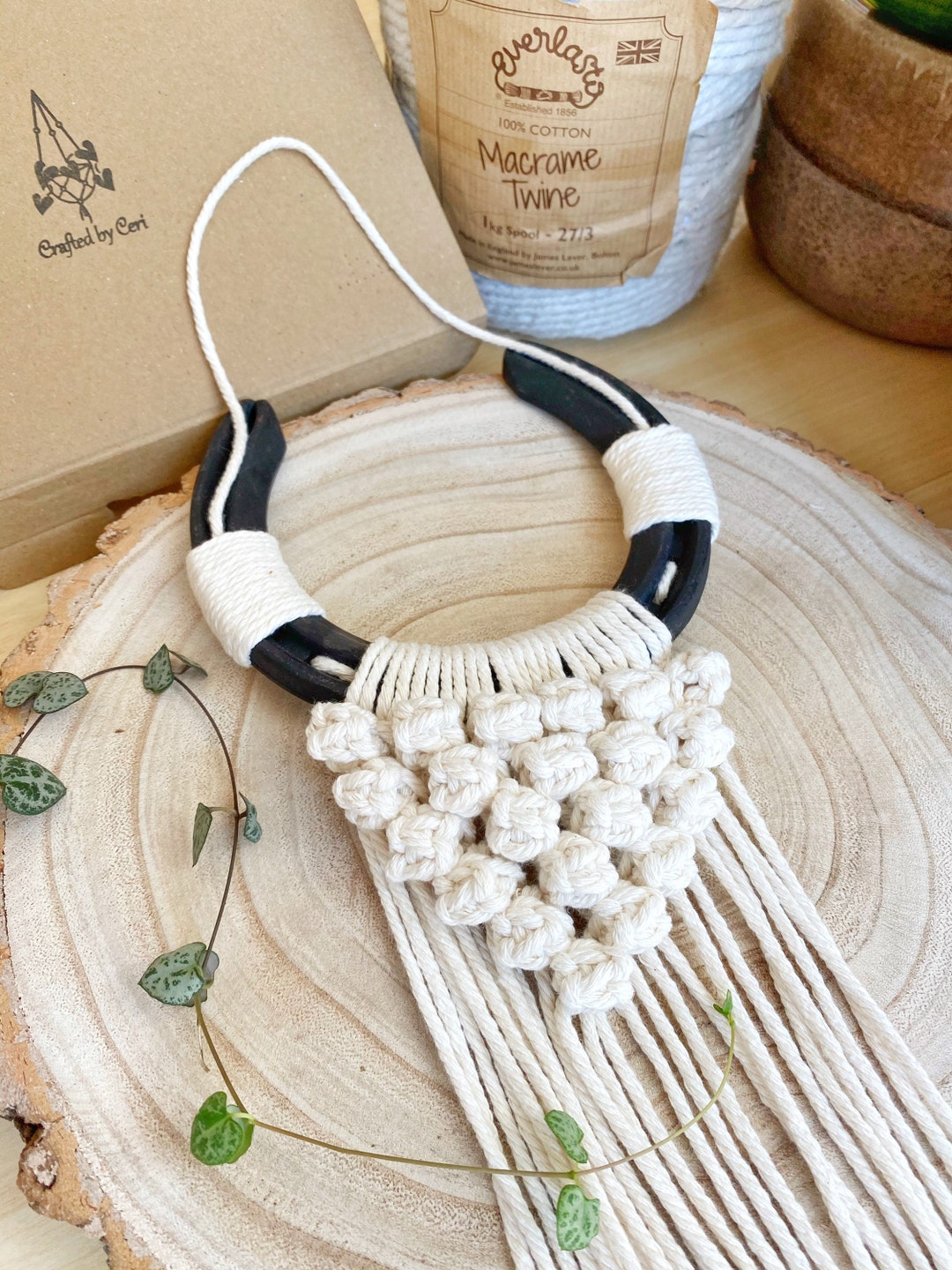 Horseshoe Western Wall Decor With Handmade Macrame - House Warming Gift ...