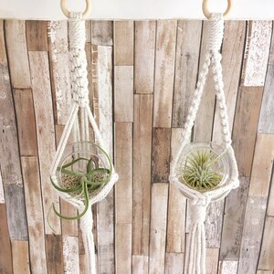 Macrame Hanging Glass Globe Air Plant Holder - Etsy