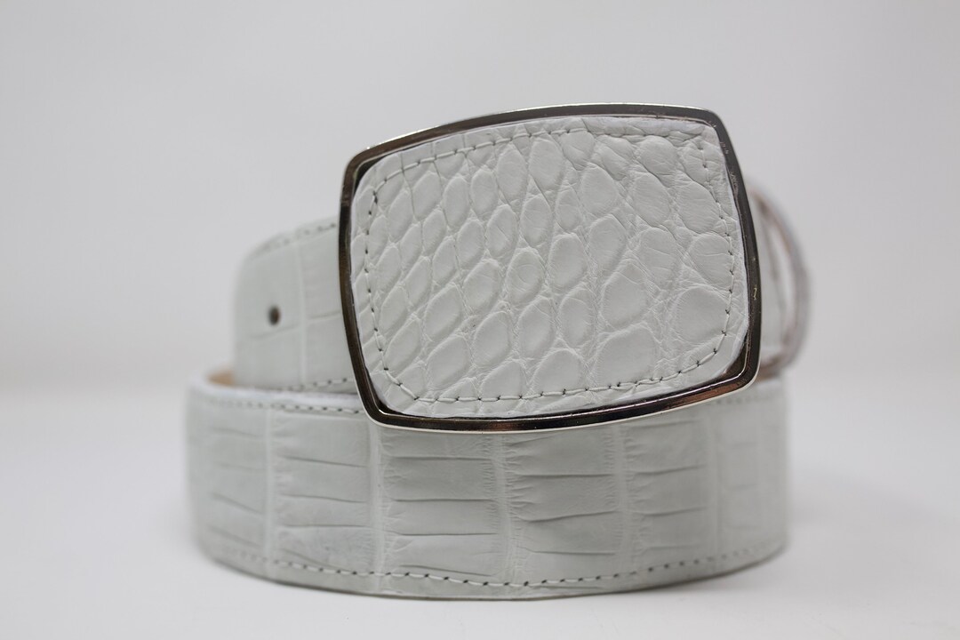 Men's White Alligator Belt - Etsy